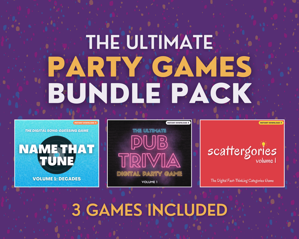 Digital Party Games Bundle - 3 Games in 1 – Trivia Fox Games