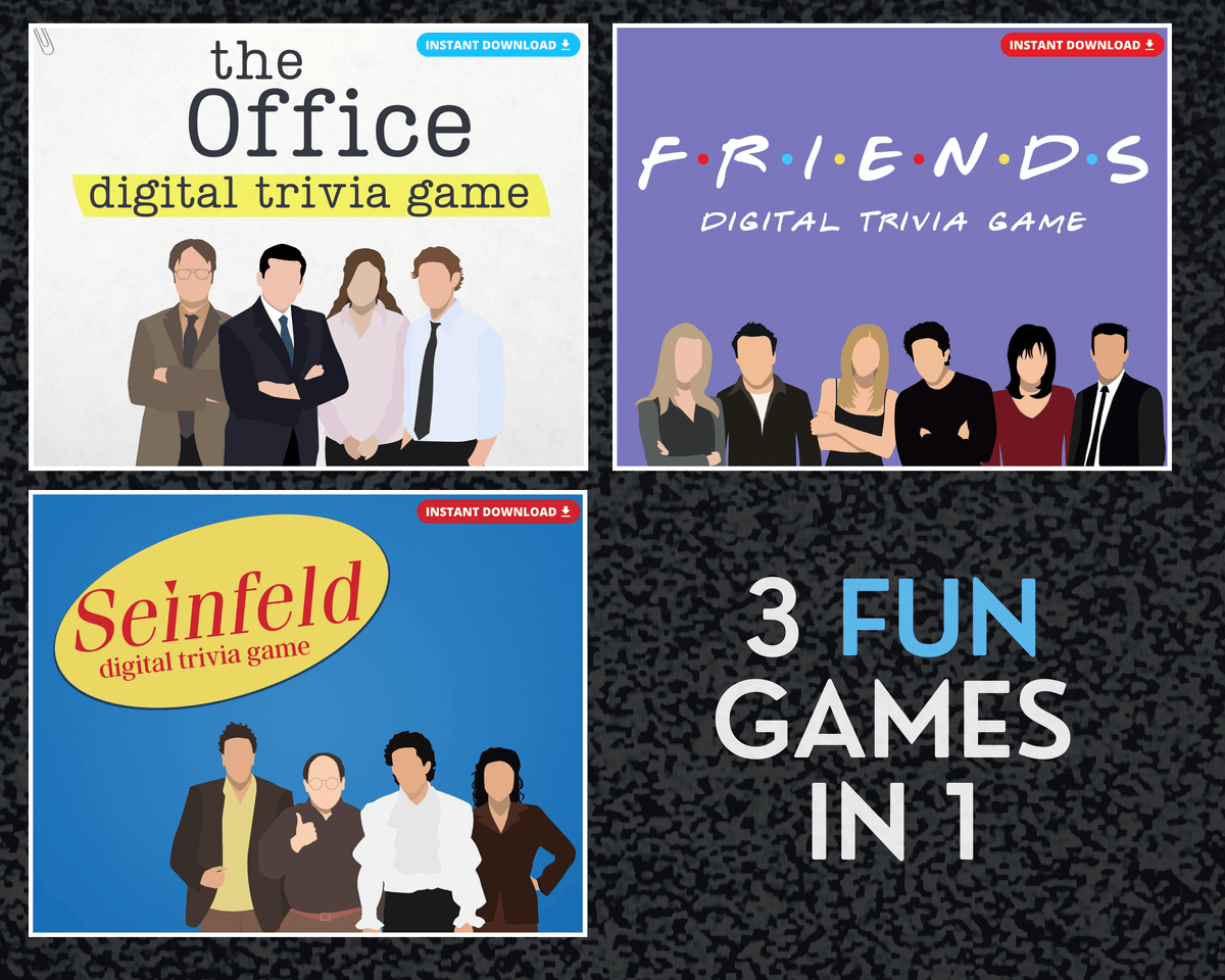 TV Trivia Digital Game Bundle - 3 Games in 1 – Trivia Fox Games