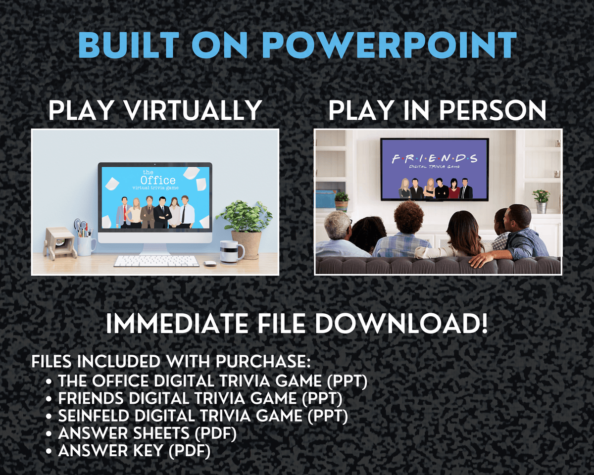 TV Trivia Digital Game Bundle - 3 Games in 1 – Trivia Fox Games