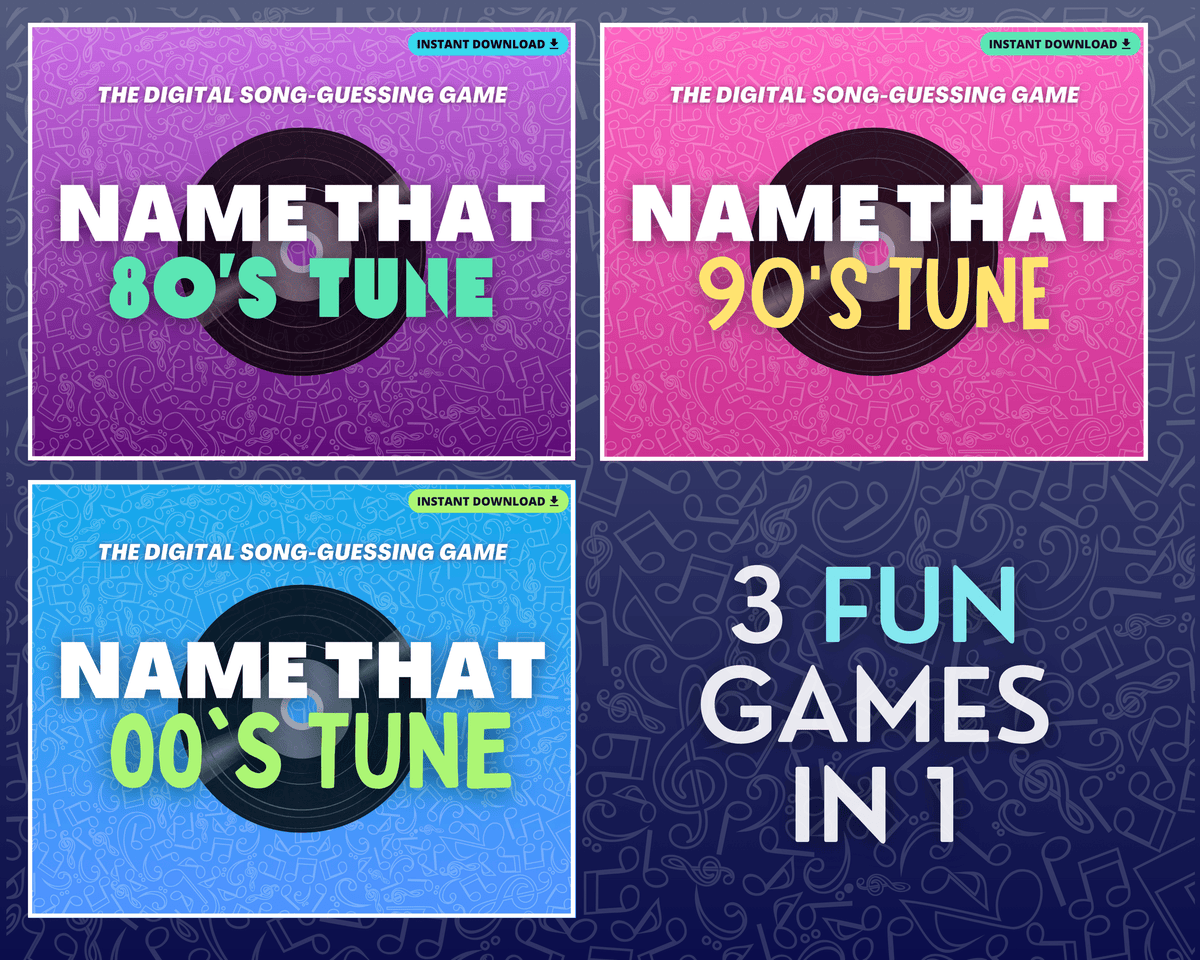 Name That Tune Digital Party Game Bundle – Trivia Fox Games