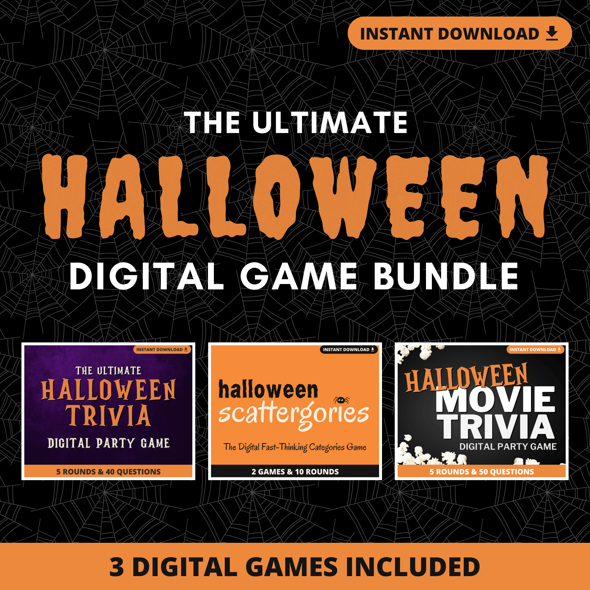 Halloween Party Game Bundle – Trivia Fox Games