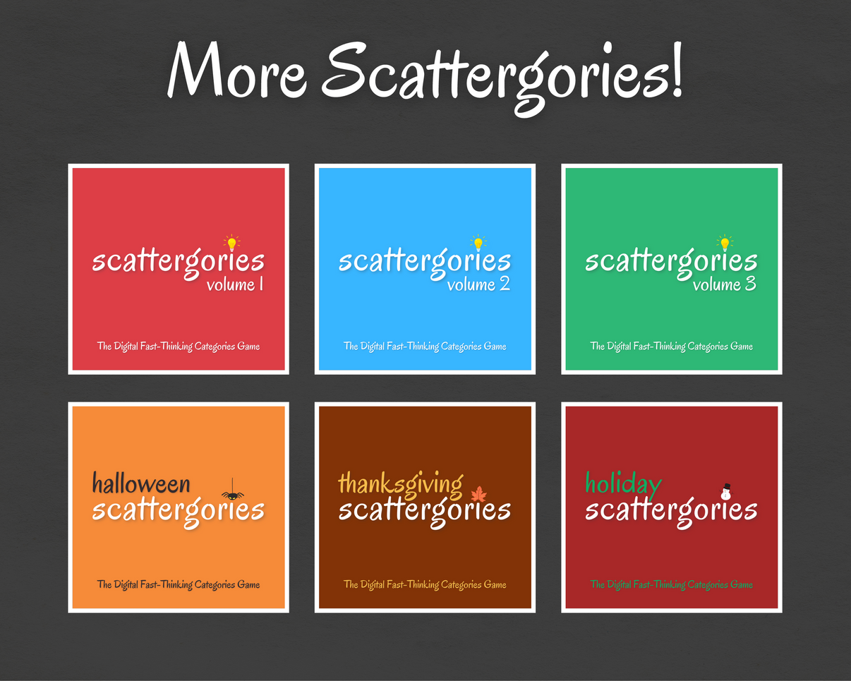 SCATTERGORIES DIGITAL GAME (VOL. 1) – Trivia Fox Games
